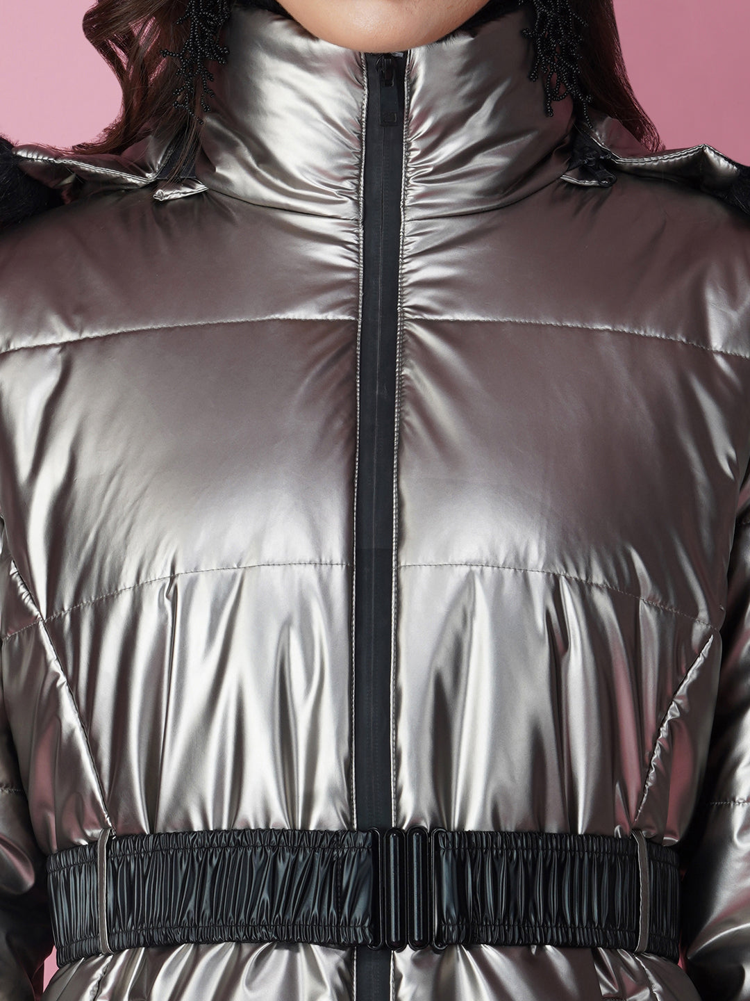 METALLIC SILVER LONG JACKET – ACMMO